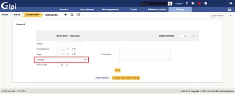 Simcard Component Voltage Field Glpi 933 · Issue 5296 · Glpi