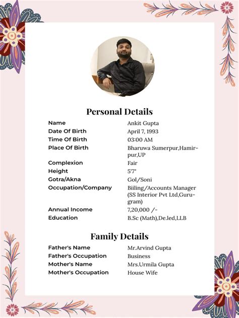My Ankit Gupta Bio Data Pdf