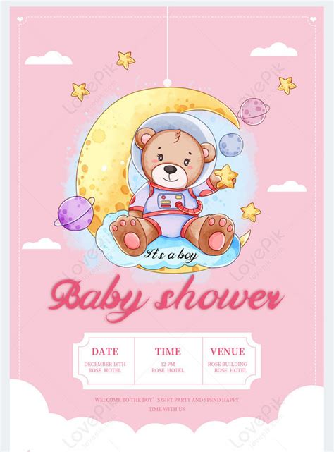 소년 베이비 샤워 핑크 만화 초대 이미지 사진 466686965 무료 다운로드