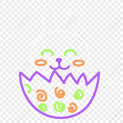 네온 다채로운 계란 빛나는 효과 일러스트 부활절 가벼운 라이트 Png 일러스트 무료 다운로드 Lovepik