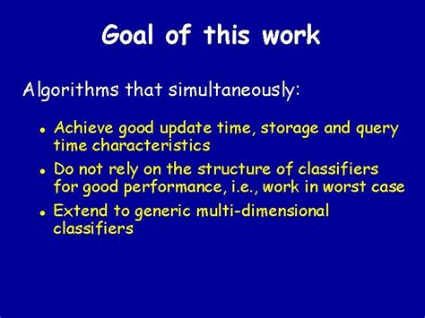 Dynamic Algorithms With Worstcase Performance For Packet Classification