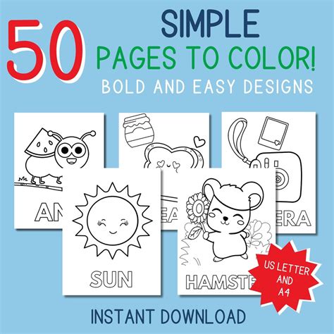 Bold And Easy Coloring Pages