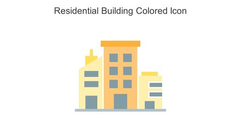 Residential Building Colored Icon In Powerpoint Pptx Png And Editable