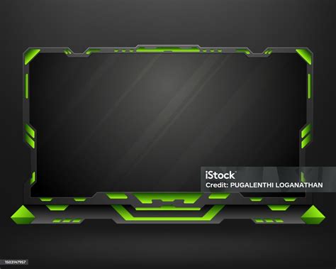 추상적인 라이브 스트림 게임 오버레이 화면 패널 프레임은 검은색 배경에 있습니다 Brand Name Video Game에 대한 스톡 벡터 아트 및 기타 이미지 Brand