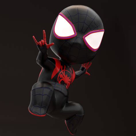 Artstation Chibi Miles Morales Spiderman