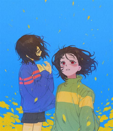 Frisk And Chara Undertale Drawn By Nyeong O Danbooru