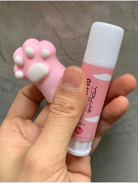 1pc Cat Claw Solid Glue Stick Cute Quick Stick Solid Glue Kawaii Stick