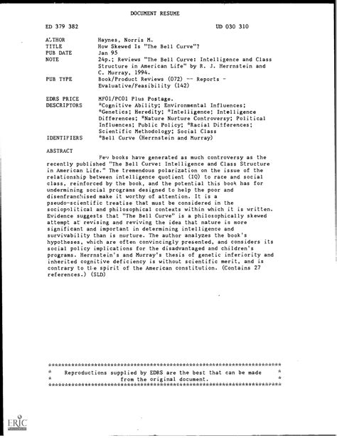 How Skewed Is The Bell Curve Docslib