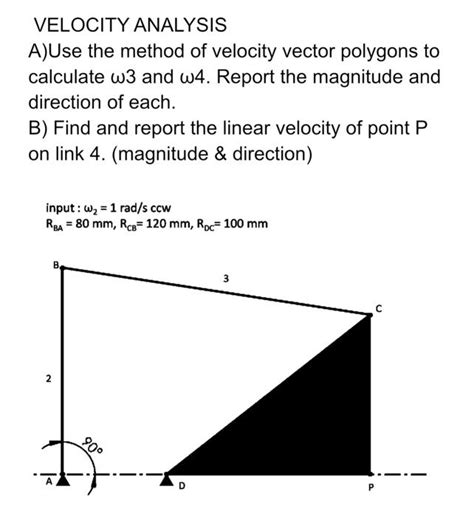 Solved VELOCITY ANALYSIS A Use The Method Of Velocity Vector Chegg Com