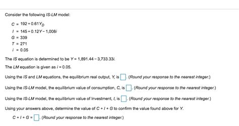 Solved Consider The Following Is Lm Model 192 0 61yd C