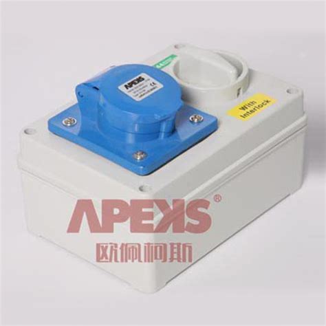 APEKS IP Interlocked Switch Socket Wall Mounted Industrial Press Malaysia