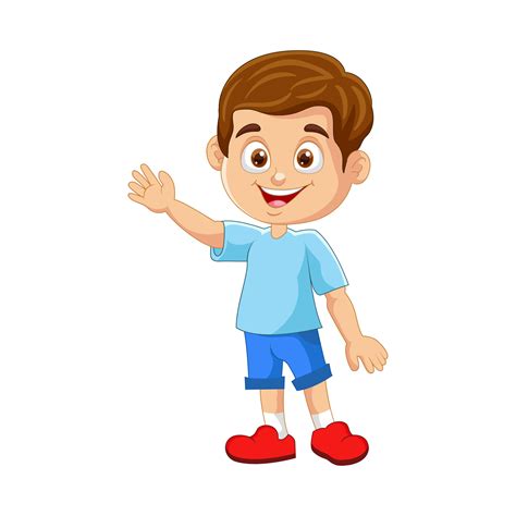 Vector Cartoon Funny Little Boy Posing 18975797 Vector Art At Vecteezy