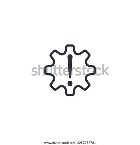 Gear Exclamation Mark Error Malfunction Vector Stock Vector Royalty Free 2257289781 Shutterstock