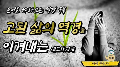 논어로 바라본 고된 삶이란 고난과 역경을 이겨내는 태도와 지혜 ㅣ 한줌명언 ㅣ 가난극복 오디오북 논어말씀 Youtube