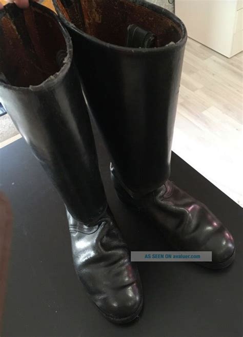 Ww2 German Officers Parade Leather Jack Boots 25121787
