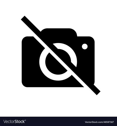 Camera Unavailable Silhouette Icon Royalty Free Vector Image