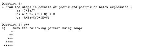 solved question 1 draw the steps in details of prefix