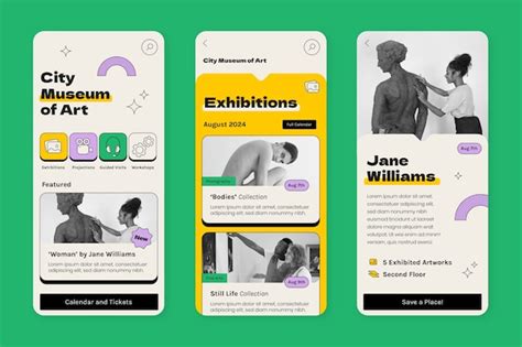 손으로 그린 네오 브루탈리즘 템플릿 프리미엄 벡터