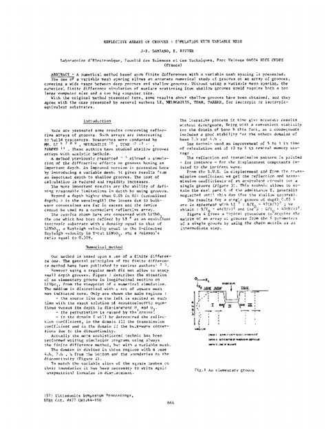 Reflective Arrays Of Grooves Simulation With Variable Mesh Ieee
