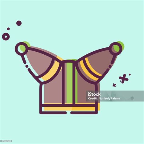 아이콘 헬멧 3 켈트 상징과 관련이 있습니다 Mbe 스타일 심플한 디자인 편집 가능 간단한 일러스트레이션 건설업자에 대한 스톡