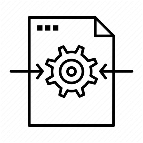 Arrow File Gear Setting Icon