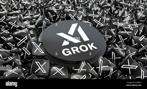 Grok Logo 3d Visual Logo Design X Corp Technology Company Stock