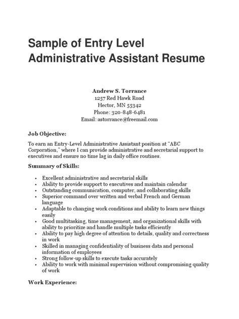 Administrative Assistant Resume Sample 3 Medical Office Assistant
