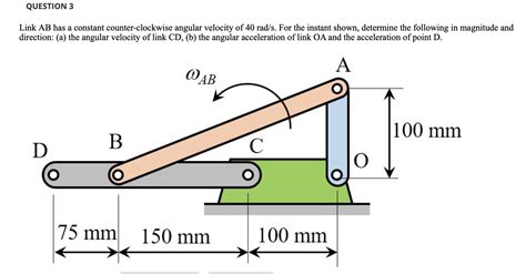 Solved QUESTION Link AB Has A Constant Counter Clockwise Chegg