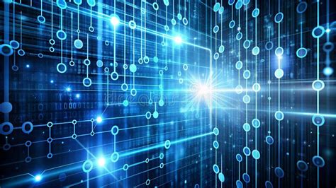 abstract data flow a symphony of binary code ai generated stock