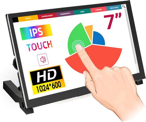 Jp 7インチモニター Raspberry Pi用タッチモニター 小型モニター 1024x600 Ipsスピーカー内蔵