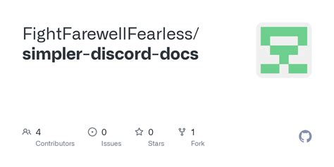 github fightfarewellfearless simpler discord docs