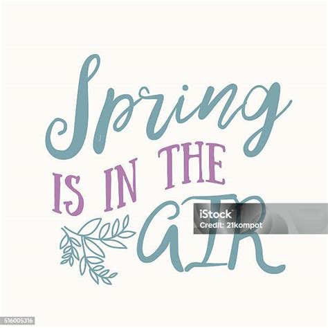 스프링 손 드로잉 영감 레터링 명언 벡터 워터컬러 타이포그래피 디자인식 개념에 대한 스톡 벡터 아트 및 기타 이미지 개념 개념과 주제 계절 Istock