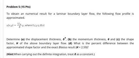 Solved Problem Pts To Obtain An Numerical Result For Chegg