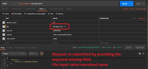 Post Method Does Not Maintain Uploaded File If Changing Any Other Parameter Of API Issue