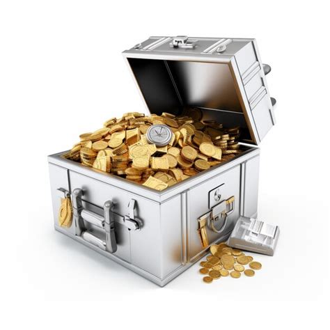 premium photo precious metals stored in safe box 3d rendering