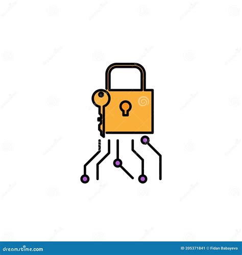Hacker Lock Icon Can Be Used For Web Logo Mobile App Ui Ux Stock Image