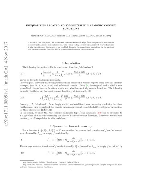 PDF Inequalities Related To Symmetrized Harmonic Convex Functions