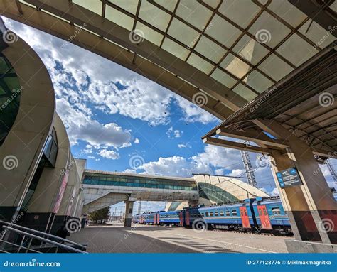 The Platform Of The Railway Station And The Train Waiting For