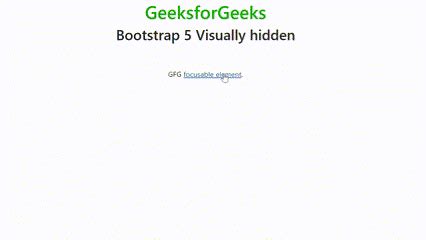 Bootstrap Visually Hidden GeeksforGeeks