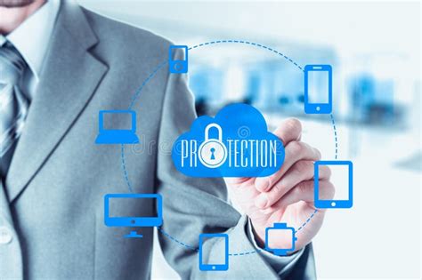 Protect Cloud Information Data Concept Security And Safety Of Cloud Data Stock Photo Image Of