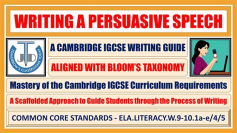 Persuasive Speech Writing Igcse Tips Teaching Resources