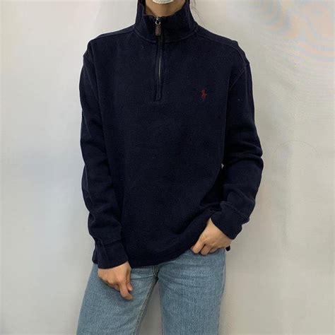 폴로 랄프로렌 남색 네이비 반집업 니트 스웨터 남여m 헬로마켓
