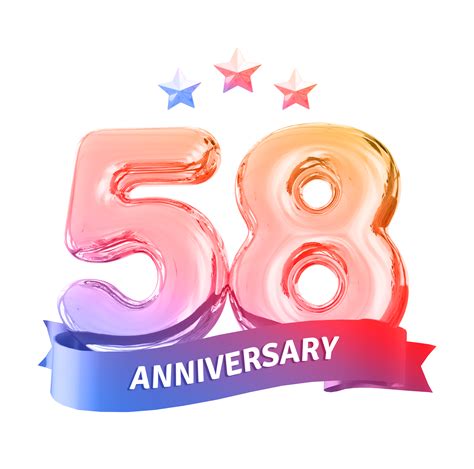 Número De Aniversário De 58 Anos 11297778 Png