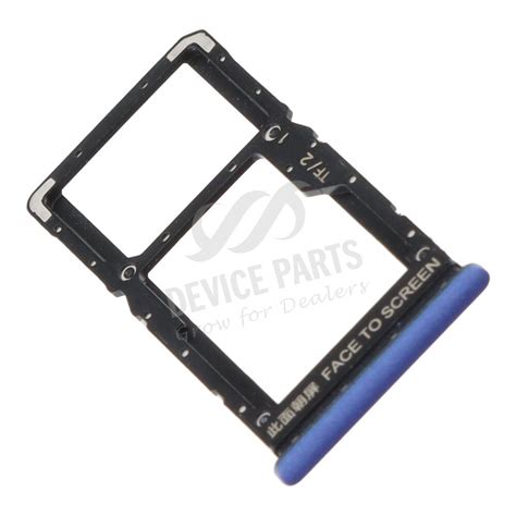 Sim Card Tray For Xiaomi Poco M Pro G Dual Card Version Blue Ori