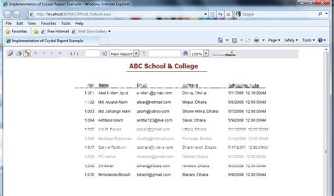 Basic On Dot Net Dynamic Crystal Report With C