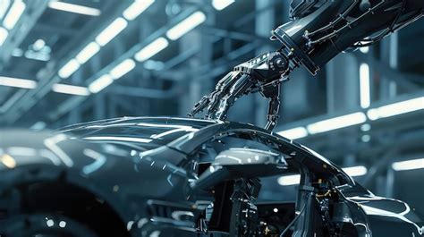 Premium Photo Working With Automation Robot Arms Machine In Intelligent Factory Industrial On