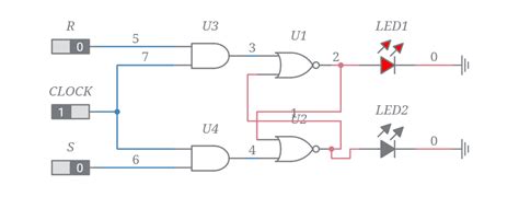 Clocked S R Flip Flop Using Nor Gate Multisim Live