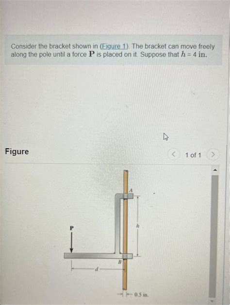 Solved Consider The Bracket Shown In Figure 1 The Bracket
