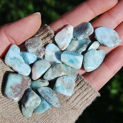 10pcs Larimar Crystal Tumbled Stones, Dominican Republic | eBay