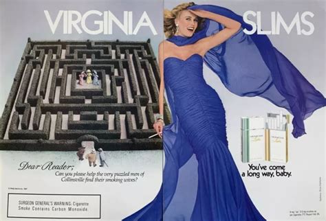 Virginia Slims Can U Help The Puzzled Men Find Their Smoking Wives Print Ad Picclick Uk